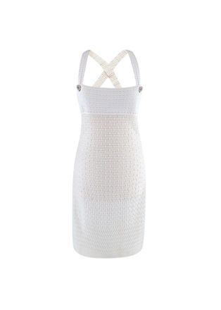Chanel White Sleeveless Knitted Dress Size XS