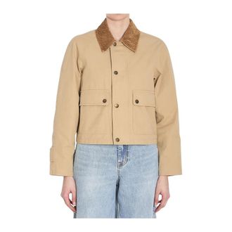 Burberry Femme, Vestes, Beige, Taille: 36 FR Veste de terrain en coton