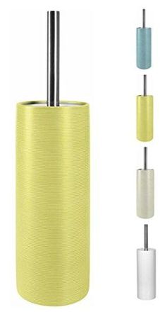 Spirella WC Bürste Toilettenbürste Klobürste Tube Ribbed Steingut 11 x 41,5 cm - Grün