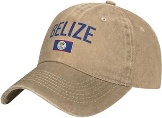 Generic Casquette De Baseball Drapeau Vintage du Belize Casual Sun Protection Casquettes L&eacute;ger Chapeau pour Entra&icirc;nements Festivals Randonn&eacute;e