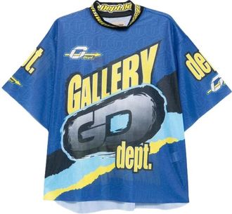 Gallery Dept. Homme, Sport, Bleu, Taille: M T-shirt &agrave; Manches Courtes et Col Rond avec Imprim&eacute; Graphique