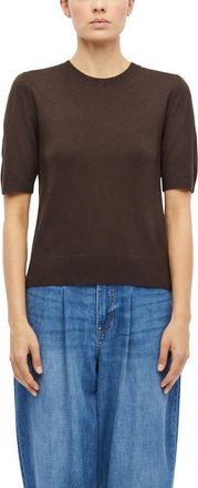 s.Oliver Rundhalspullover Halbarm Sommer-Strickpullover aus Viskose