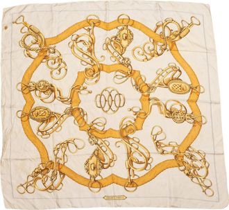 Hermès Tücher & Schals - Hermes Classic Profiles Silk Carre 90 Scarf Tuch - Gr. unisize - in Weiß - für Damen