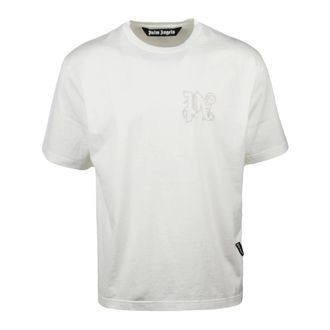 Palm Angels Homme, Tops, Blanc, Taille: M T-shirts