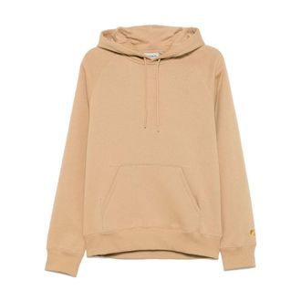 Carhartt Work in Progress Logo Baumwoll-Hoodie - - Sweatshirts & Hoodies - Herren - Braun - M