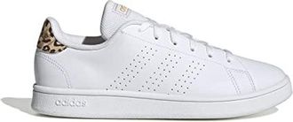 adidas Femme Advantage Base Shoes Chaussures, Cloud White/Cloud White/Gold, 37 1/3 EU