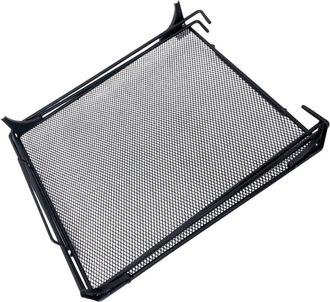 Angoily Schwarz Stapelbares Spindregal Faltbarer Metall-Organizer Aufbewahrungslösung Für Schule Büro Fitnessstudio Robustes Mesh-Regal Vielseitiges Lagerrega