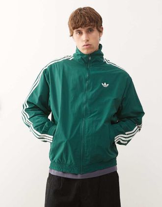 adidas Originals Firebird - Trainingsjacke aus Webstoff in Collegiate Green-Gr&uuml;n