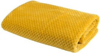 Amadeus Amadeus - Plaid damier 170x240 moutarde