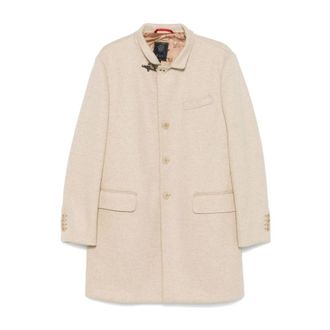 Fay Wollmischung Beige Mantel - - Coats - Herren - Beige - L