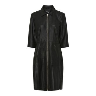 BTF-CPH Schwarzes Kleid mit goldenen Akzenten - - Dresses - Damen - Schwarzk - 2XL