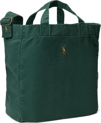 Polo Ralph Lauren Pony Tote Bag mit Logo-Stickerei - Gr&uuml;n