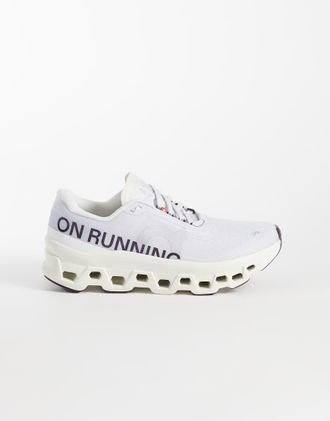 On Cloudmonster 1 baskets de running lilas et blanches-Violet