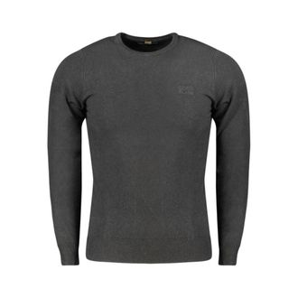 Cavalli Rundhals-Viskosepullover - - Knitwear - Herren - Schwarzk - 2XL