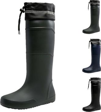 Generic Bottes de pluie imperm&eacute;ables en caoutchouc pour homme - Bottes de jardin montantes &agrave; enfiler pour le travail en plein air - Bottes de chasse avec doub