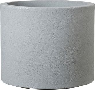 Scheurich Panzano 50, bac &agrave; plantes/pot &agrave; fleurs/jardini&egrave;re, cylindrique, coloris: Stony Grey, fabriqu&eacute; avec du plastique recycl&eacute;, pour lext&eacute;rieur