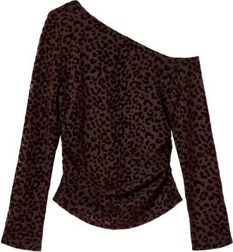 AllSaints Mimi Oberteil in Braun mit Flockprint