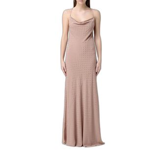 Pinko Pinko - Robe Longue &agrave; Strass - Femme - Robes - Rose - Taille: 40 FR