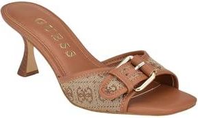 Guess Sandales &agrave; talons Dista pour femme, beige/marron 210, 36 EU, Beige Marron 210, 36.5 EU