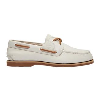 Timberland Femme, Chaussures, Blanc, Taille: 38 1/2 EU Chaussures bateau en cuir