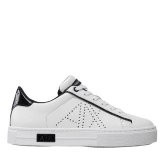 A|X Armani Exchange Leder-Sneaker mit niedrigem Schaft - - Shoes - Damen - Wei&szlig; - 36 1/2 EU