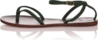 Bisue Ballerinas Sandale Leyla Plana Grün EU 40