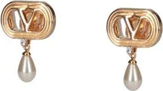 Valentino Garavani Ohrringe - Vlogo Signature Pearl Earrings - Gold - Gr. unisize - in Mehrfarbig - f&uuml;r Damen