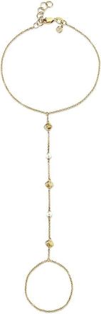 Sydney Evan 14kt Shells Princess Gelbgoldarmband mit Diamanten und Perlen