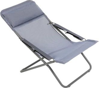 Lafuma Mobilier Faltbare Mehrpositionen-Sonnenliege TRANSABED - Widerstandsfähiges Batyline-Gewebe - Sonnenliege für Terrasse, Pool und Garten -3 Positionen, Höchster