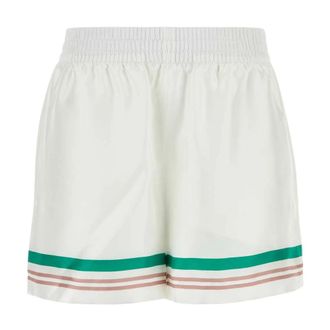 Casablanca Casa Way Drawstring Shorts - - Shorts - Damen - Wei&szlig; - 2XS