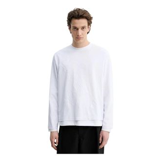 Heliot Emil Langarmshirt mit Applikation - - Tops - Herren - Wei&szlig; - XS