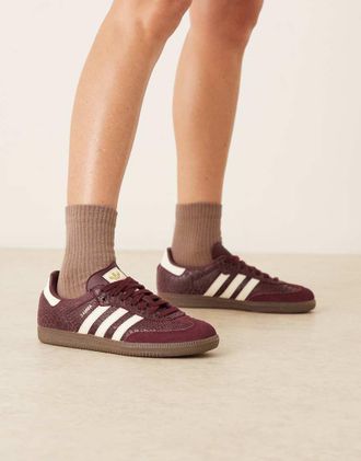 adidas Originals Samba OG - Baskets - Bordeaux croco-Rouge