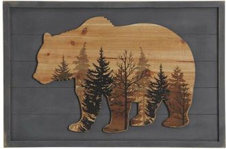 Aubry Gaspard Cadre en pin forêt Ours