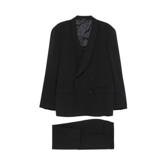 Giorgio Armani Zweireihiger Anzug - - Suits - Herren - Schwarzk - S
