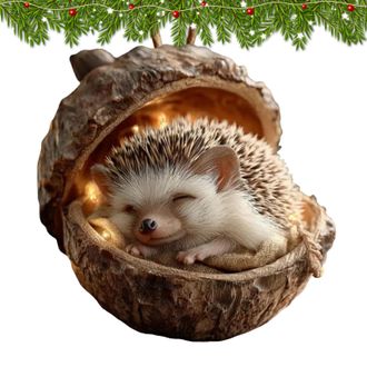 Generico Weihnachtliche Tiere: Weihnachtsdekorationsset aus 2D-Acryl, Anhänger zum Aufhängen an Bäumen, saisonale Tierfiguren | Lebendige Wandablage für Wohnzi