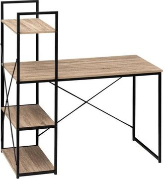 5five Simply Smart Five Simply Smart - Bureau Design avec &Eacute;tag&egrave;res Aliaj 120cm Naturel