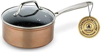 Laguiole Laguiole - Greblon C2 Stieltopf, 18 cm, Kupfer, Antihaftbeschichtung, Induktion