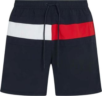 Tommy Hilfiger Homme, Maillots de bain, Bleu, Taille: XL Flag Mid Length Swim Shorts