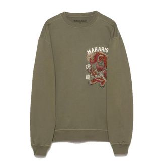 maharishi Bestickter Tiger Drachen Sweatshirt - - Sweatshirts & Hoodies - Herren - Gr&uuml;n - S