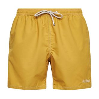 MC2 Saint Barth Homme, Maillots de bain, Jaune, Taille: S Patmos Mid-length Swim Shorts