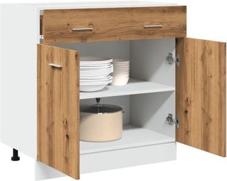vidaXL Vidaxl - Armoire de plancher &agrave; tiroir ch&ecirc;ne artisanal 80x46x81,5 cm