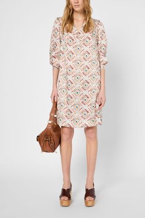 Gerard Darel Robe courte imprim&eacute; ethnique - PRUNE - Ecru