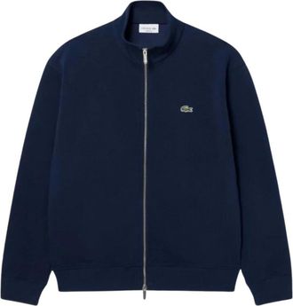 Lacoste SweaT-shirt zipp&eacute; en piqu&eacute; double face - Homme - Sweatshirts et sweats &agrave; capuche - Bleu - Taille: M