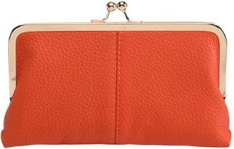 Generic V&eacute;rineurs sac &agrave; main en cuir pochette changeur encadr&eacute;e (orange)