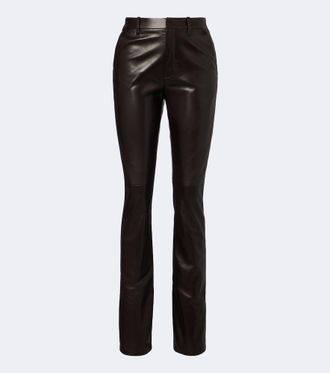Ralph Lauren Collection Pantalon slim en cuir