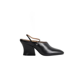 Jil Sander Leather Block Heel Mules