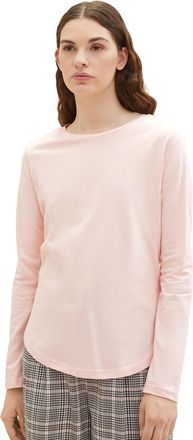 Tom Tailor Damen 1039796 Basic Langarmshirt, 14557-Light English Rose, XXL