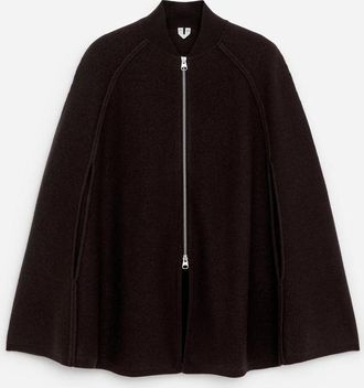 Arket Cape Aus Wollwalk -Braun