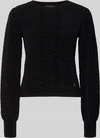Guess Regular Fit Strickpullover mit Zopfmuster