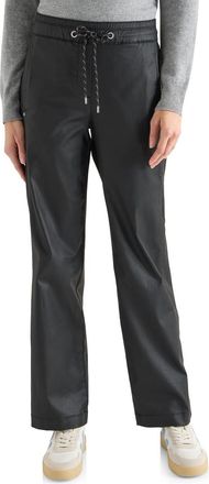Cecil Beschichtete Wide Leg Hose Black XL